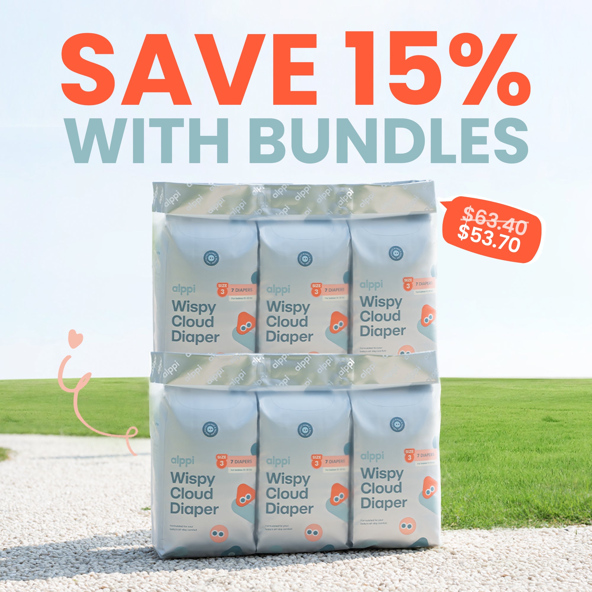 Alppi Wispy Cloud Diaper Bundles - Alppi Baby
